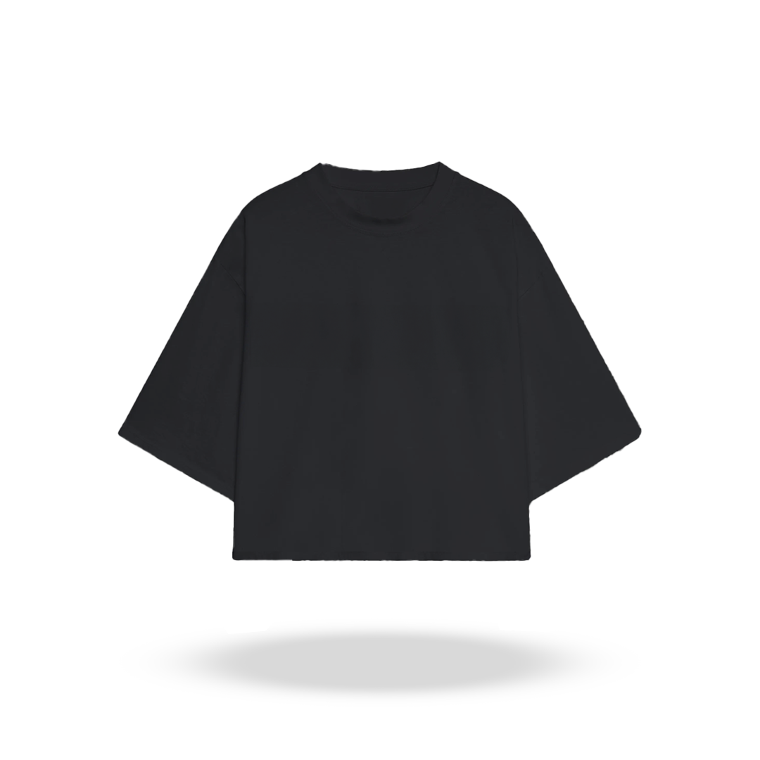 Polera Boxy Fit Negra – Rêves Studios